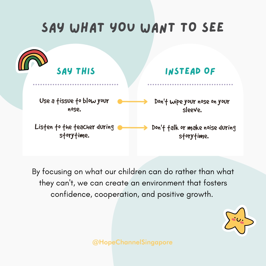 Say what you want to see — nurturing positive behaviours in children ...